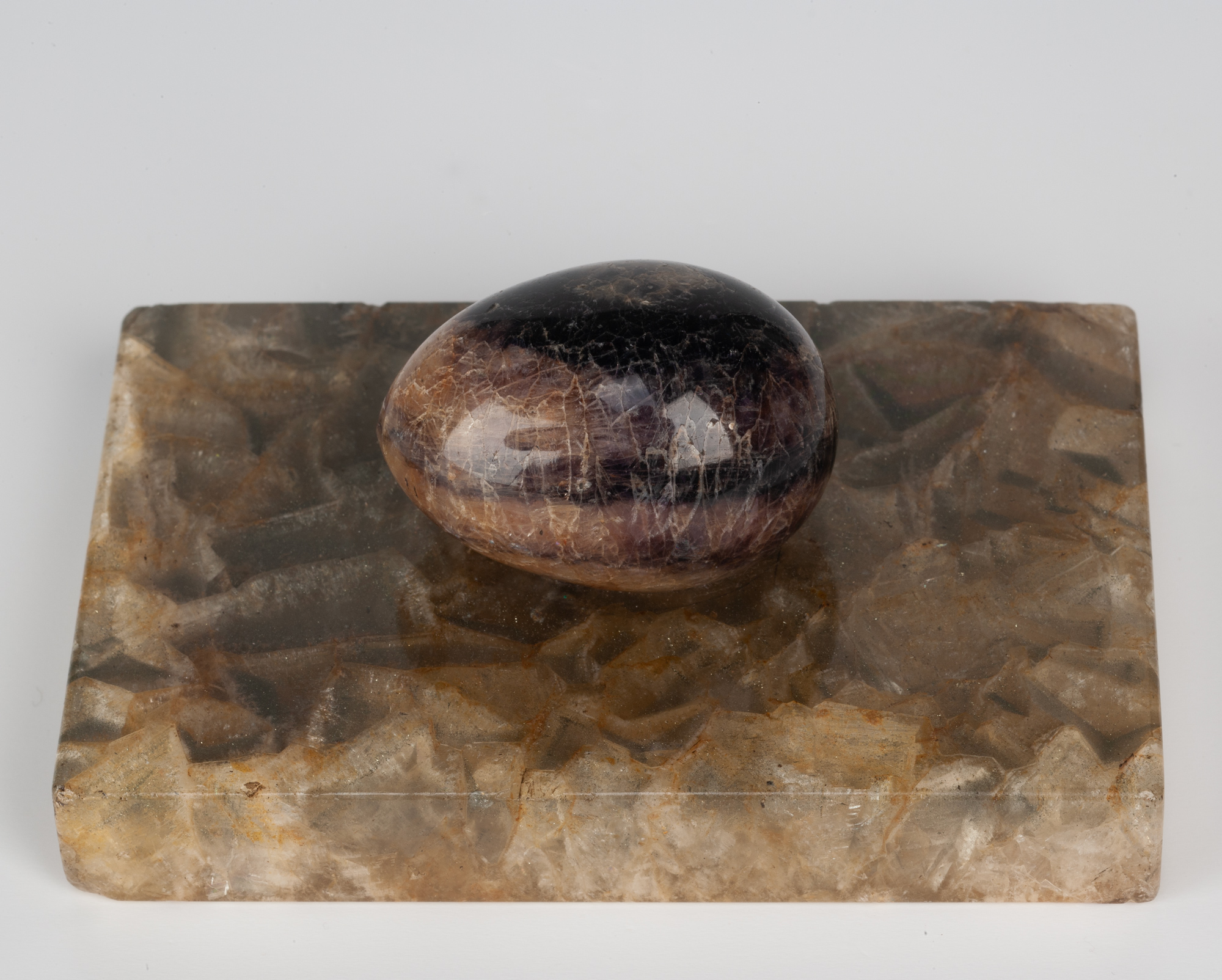 Blue John Egg Paperweight - Walpole Antiques
