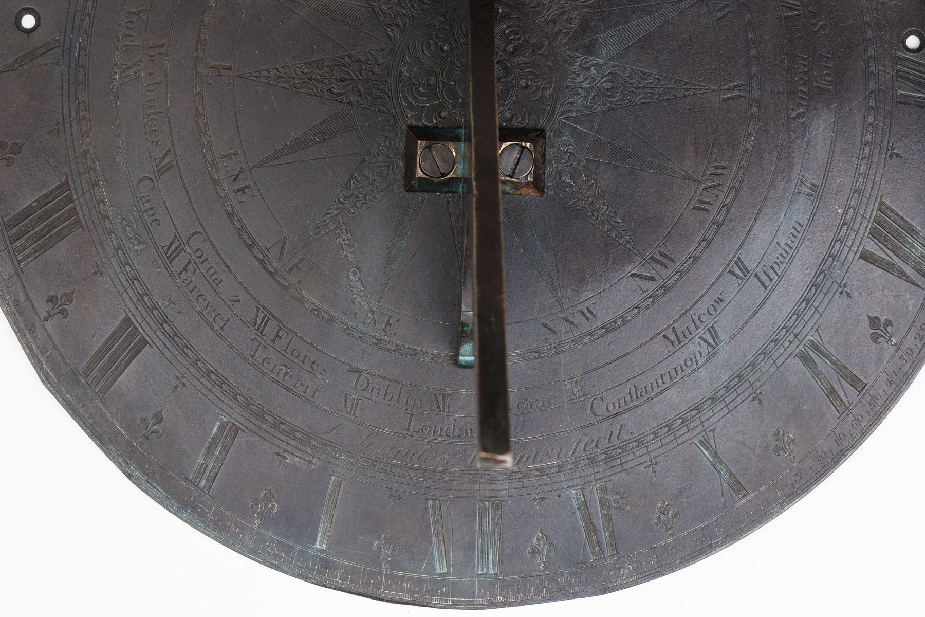 A Geographic Horizontal Sundial by Samuel Saunders - Walpole Antiques